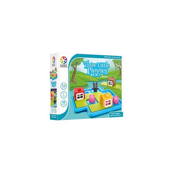 オオカミから子ぶた達を守ろう！三匹の子ぶた達のお家作りを手伝ってあげましょう。問題に示されている通りに子ぶたを配置して、子ぶたが家の外で遊べるようにパズルピースをゲー ムボードにはめ込みます。でも気を付けて！夜になるとオオカミが出てきます。...