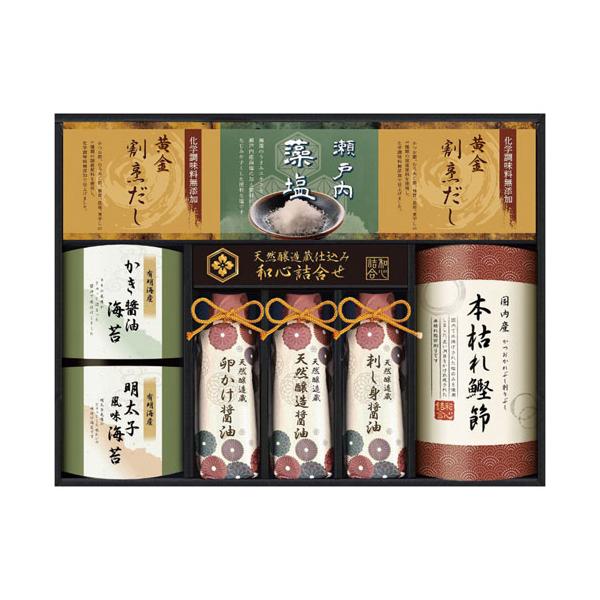 ▲商品の特性上、基本的にご返品を承ることが出来ません。何卒ご了承ください。（返品・キャンセル不可）昔ながらの天然蔵でじっくりと熟成し作られたお醤油と、有明産の味付け海苔や鰹節などをセットにした日本の心が感じられるギフトセットです。■サイズ・...