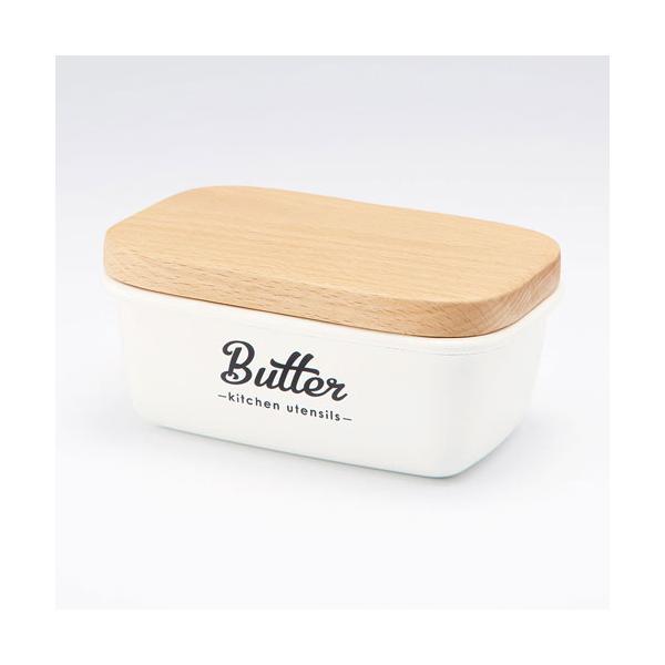 ホーローは表面がガラス質なので酸や塩分に強く、におい移りが少なく衛生的。木蓋はそのままバターをカットするまな板にもなります。■サイズ・重量約150×100×67mm(約370g・約500ml)■材質・その他本体：ほうろう用鋼板蓋：天然木■製...