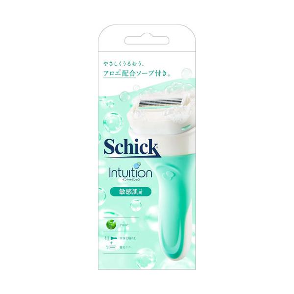 敏感肌用。オーガニック素材を用いたナチュラルソープ（ローズの香り）付き刃。　　　●うるおいソープつきで、お手入れらくちん。●ボディソープいらずでやさしくそれる。●アロエ(※アロエベラ葉エキス(保湿剤))&amp;茶葉(※チャ葉エキス(皮膚コ...