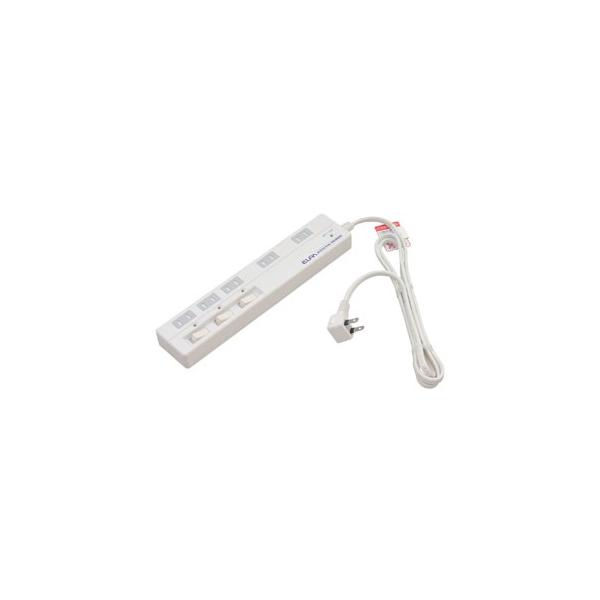 ACアダプター2個口対応！雷サージから接続機器を守る！安全＆安心の5個口・コード長1.5mのスイッチ付タップです。エルパ / えるぱ / ELPA / 朝日電器 / あさひでんき /