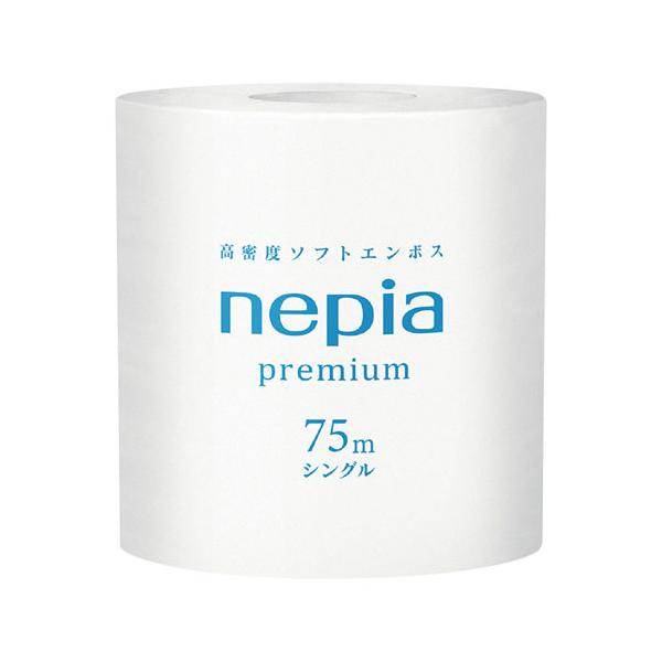 ネピア業務用トイレットロールシングル材質：フレッシュパルプ100％間口(mm)×長さ(m)：114×75王子ネピア / ねぴあ / nepia