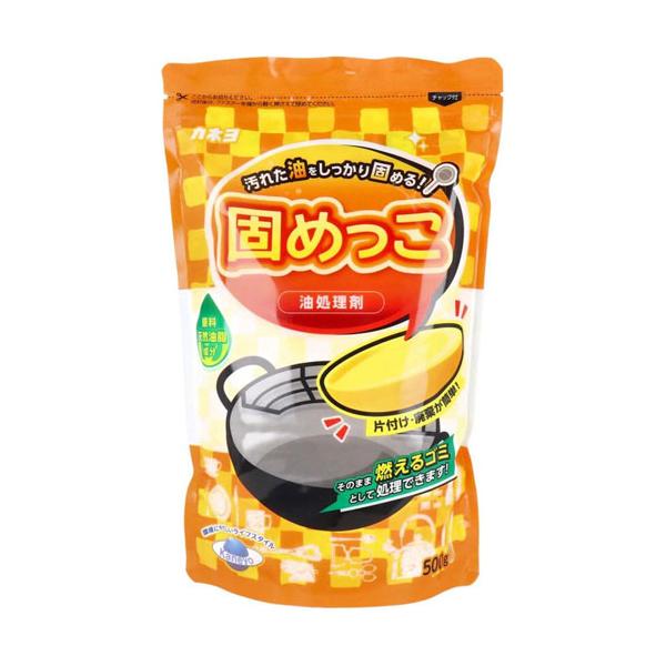 汚れた油もしっかり固め、そのまま「燃えるゴミ」として処理できます。       植物から抽出した天然油脂成分ですから安全で衛生的、きれいに廃油の処理ができます。   ■表示成分/全成分12ヒドロキシステアリン酸カネヨ石鹸 / かねよ