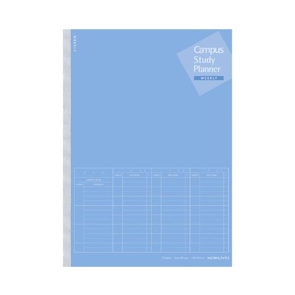 ■ テスト前勉強や受験勉強など勉強のスケジュールが立てられるセミB5サイズのノートです■ 1週間の勉強スケジュールをみえる化できます■ ウィークリー罫の特長1.1週間の予定スペースでまずは1週間のやることを書き出すことができます2.1週間の...