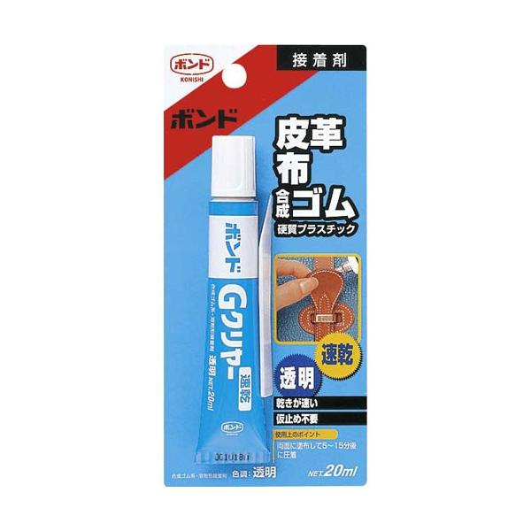 用途：接着部分が目立たない透明タイプ・接着後も皮膜は柔軟性を保つので、布や皮革の風合いをそのまま残せます・柔らかい物(皮革・合成ゴム・ウレタンフォーム・布・紙)の接着にレザークラフト・手芸・日曜大工・家具や建具の補修・バッグや靴、スポーツ用...