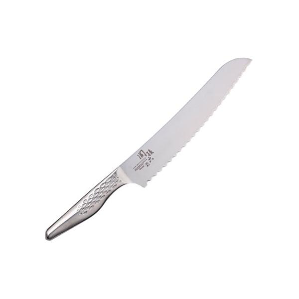 継ぎ目のない、一体構造のオールステンレスタイプ。人気のサイズ210mmのパン切り包丁です。●KAI独自の設計により、ハンドル内部まで刀身を通すことでハンドルと刀身のバランスの良さ、抜群の耐久性を実現させました。●食器洗浄機にも対応しておりま...