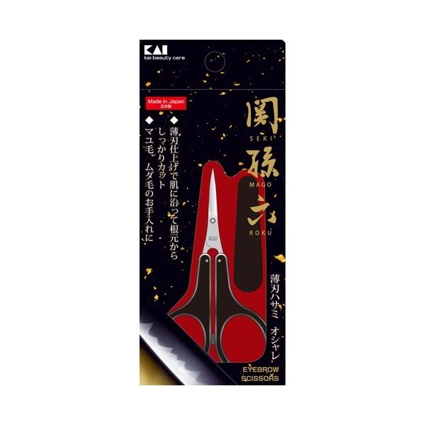 刃幅が狭く、薄刃仕上げのオシャレハサミ。■ サイズ(mm)奥行 13×幅 60×高さ 142■ 重量(g)23■ 仕様刃部：ステンレス刃物鋼ハンドル：ABS樹脂キャップ：ABS樹脂■ 原産国日本貝印 / カイジルシ / かいじるし / KAI