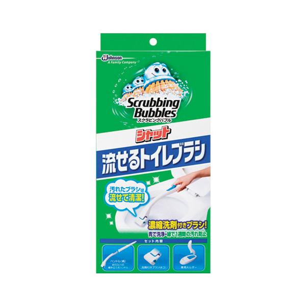 ■ 入数： 1セット■ セット内容： ハンドル1本、洗剤付きブラシ4個、専用ホルダー1個■ 外寸： 幅60×長450mm■ 材質： ハンドル / ホルダー＝ABS樹脂 / PP樹脂、ブラシ＝セルロース / レーヨン / 合成繊維※商品のパッ...