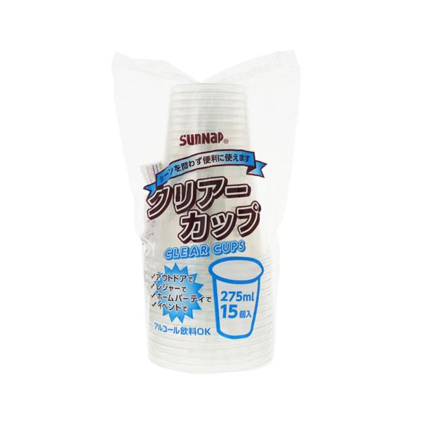 ■ポリエチレンテレフタレート製のクリアカップです。■アウトドア、レジャー、ホームパーティー、イベントなど、シーンを問わず便利に使えます。■アルコール飲料OKです。【仕様】サイズ(約)：幅79×奥行79×高さ163mm入数：15個材質：ポリエ...