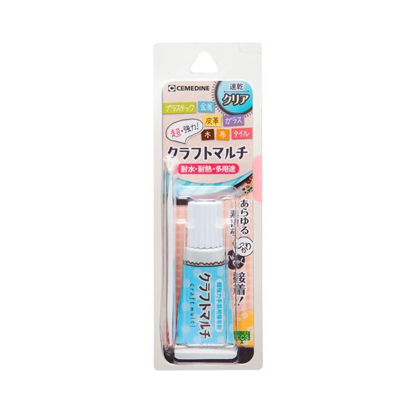 【商品説明】さまざまな素材を使用した、手芸・クラフト製作に最適な接着剤プラスチック/金属/布/皮革/ガラス/木/タイルなど様々な芸材料を強力に接着できる無溶剤・弾性接着剤ですから、接着した後も振動や衝撃に強く、多少の水ぬれもへっちゃら透明・...