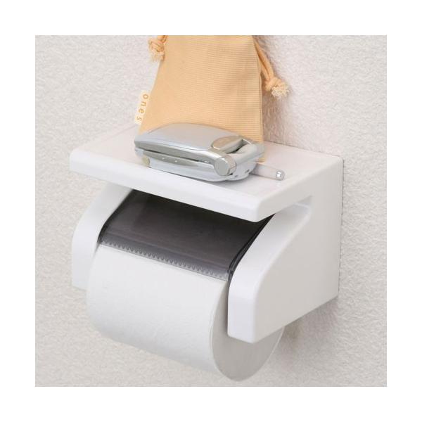 棚付ですので、携帯電話やトイレ小物などが気軽に置けます。ケータイやポーチをトイレのなかに持ち込みたい…そんな時、置き場に困ったことも多いはず、ペパーホルダーにこんな棚があればとってもグッドラックな気分！棚付きなので、トイレ小物や携帯電話、芳...