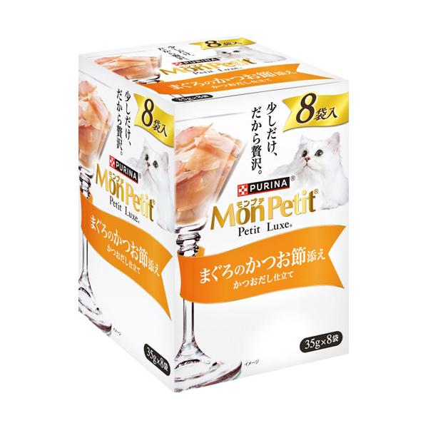 ▲商品の特性上、基本的にご返品を承ることが出来ません。何卒ご了承ください。（返品・キャンセル不可）プチリュクスパウチ〜少しだけ、だから贅沢。厳選されたまぐろにかつお節を添え、海の幸の美味しさたっぷりの「かつおだし」と一緒にぎゅっとつめこんだ...