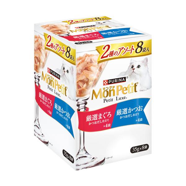 ▲商品の特性上、基本的にご返品を承ることが出来ません。何卒ご了承ください。（返品・キャンセル不可）プチリュクスパウチ〜少しだけ、だから贅沢。2種類の人気フレーバーを詰め合わせたアソートパック。■ 給与方法標準体重の成猫で1日1〜3袋が目安で...