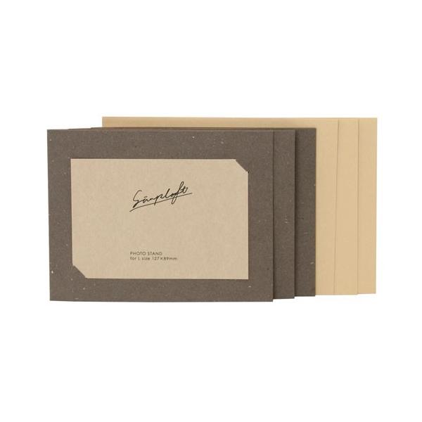 Simplaft【シンプラフト】1つのアイテムにつき使用する動作を明確にさせたシンプルでクリエイティブな商品シリーズ。シンプラフト フォトカード L判 グレー 3枚セット■ PHOTO CARD [送る] (for instax mini ...