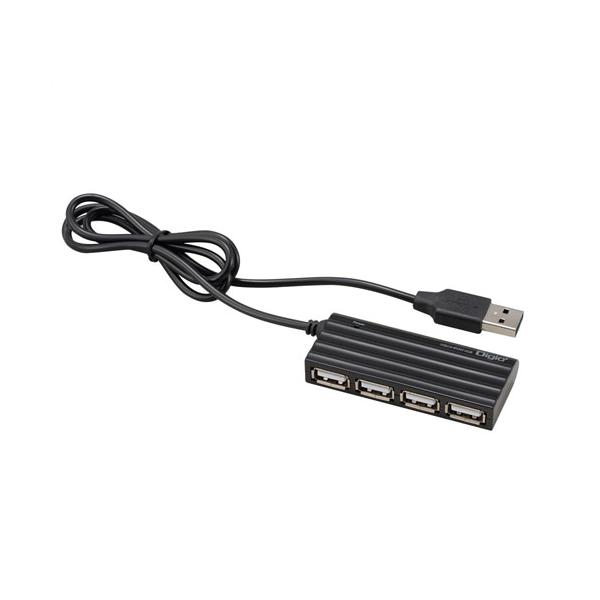 スタンダートタイプ、ケーブル一体型4ポートUSBハブ。●スタンダード&amp;ベストセラー、ケーブル一体型の4ポートUSB2.0ハブ。●80cmロングケーブルタイプ。【仕様】本体寸法：W71×D31×H13mm重量：約35gUSB規格：Ve...