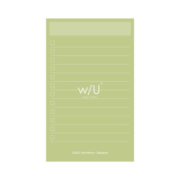 「w/U」シリーズ第3弾ノート付箋■「w/U 〜watashi no sobani〜」シリーズ第3弾!■ノート付箋■表紙付きで汚れにくく、持ち運びに便利な付箋。■本文はTODOリスト。【仕様】本体サイズ：ヨコ60×タテ98×厚み3mm本文：...