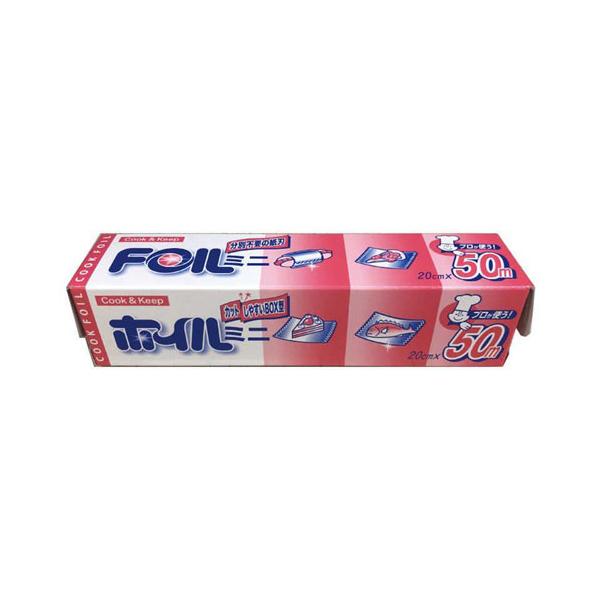 カットしやすいBOX型!■丈夫なボックス型で使いやすい20cm幅のアルミホイルです。■50mの長巻タイプです。■分別不要の紙刃使用しており、そのまま古紙回収に出せます。■カットしやすいノコ刃付きです。■端末をシール止めしているのではがしやす...
