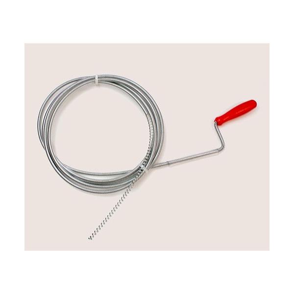 プロも使用！ 排水用品！ お掃除ラクラク！ 排水パイプのつまり解消！ パイプや排水管内のゴミなどの清掃に使用できます。仕様：クランク型ワイヤー長さ(m)：3ワイヤー径(φmm)：6材質：鉄、ABS樹脂WAKI / わきさんぎょう / ワキ