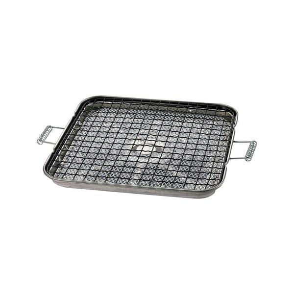 ●底板を波状に開けており、セラミックの輻射板がガス火を吸収、遠赤外線を発生して焼き物を全体的に熱し、おいしく焼けます。●アミにフッ素コーティングしており、焼き物がくっつきにくく汚れも落ちやすいです。●遠赤外線効果でムラなく早く焼けます。●お...