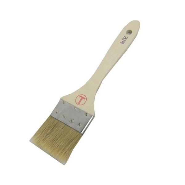 【特長】弾力性があり、腰のしっかりした豚毛の金巻刷毛です。シール材などの刷毛目仕上げ作業に最適です。【仕様】毛材：豚毛柄：木プロ / 職人 / 工作 / 小物塗装 / シール材目地仕上げに