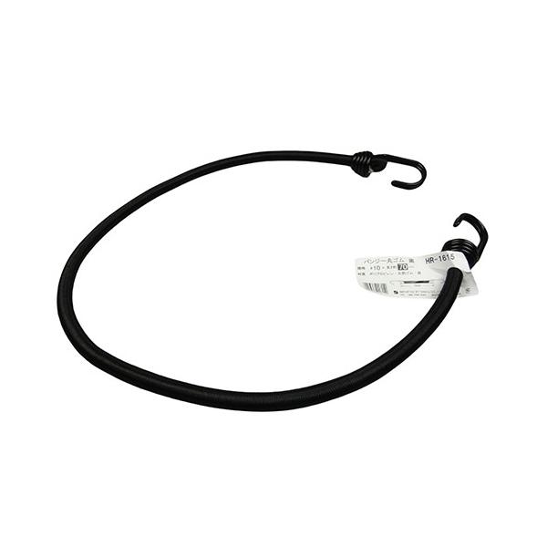 伸縮性があり、周囲を糸で特殊織しているため、強度があります。【用途】荷物の仮留め・固定。【機能・特徴】両端にフックの付いた丸ゴムです。フック取付なので、様々な所に簡単に取付可能です。【仕様】サイズ：約70cm色：黒。【材質】ポリプロピレン。...