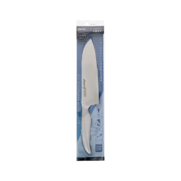 【用途・特徴】●肉・魚・野菜に使える万能型 ●両刃 ●研ぎ直し可能 ●食洗器OK ●オールステンレス製で丈夫でさびにくくお手入れ簡単 ●手にフィットするハンドル ●継ぎ目のないオールステンレス一体型成型【仕様】材質：刀身/ステンレス刃物鋼(...