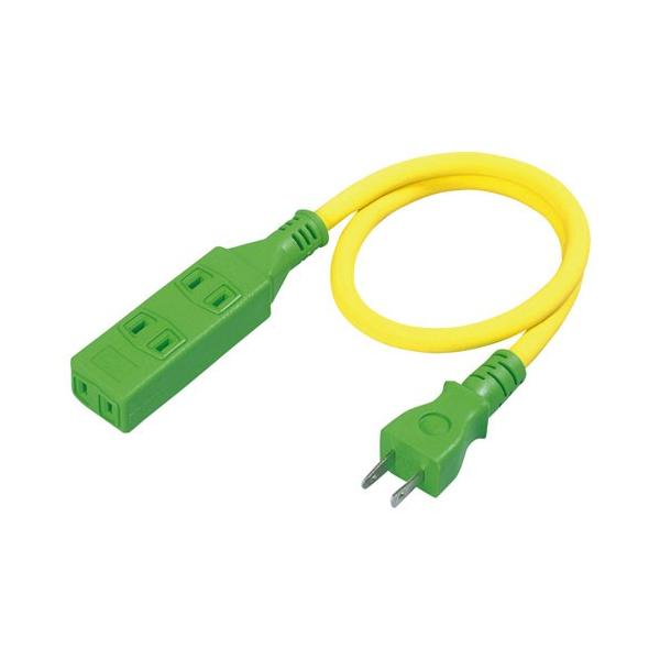 【電線長（m）】50cm【電線種】SVCT1.25(mm2)×2芯【電線許容電流】16A【コンセント形状】2P 15A 125V ストレート【コンセント数】3【定格電圧】AC100V(50/60Hz)【入力プラグ】2Pプラグ【仕様】屋内型【...