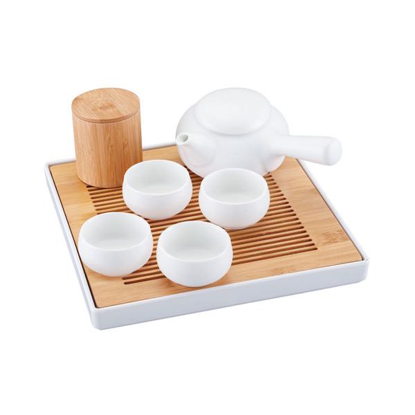 ●茶器セットは茶盤×1・茶壺×1・茶缶×1・茶杯×4のセットです。■仕様茶盤：250×250mm 茶壺：全長180×φ110×H85mm 茶缶：φ65×H75mm 茶杯：φ62×H36mm材質：陶器生産地：中国かんだ / kankuma