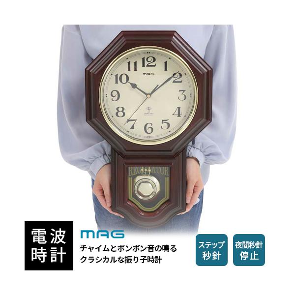 電波時計■ 電波受信■ 夜間秒針停止（0：02-6：02）■ 夜間自動鳴り止め（22時〜翌5時）■ 音量無段階調節機能■ 毎正時報時(チャイムでお知らせ)■ 音の数で時刻をお知らせ■ 振り子本体サイズ： 473×297×74推奨電池（付属品...