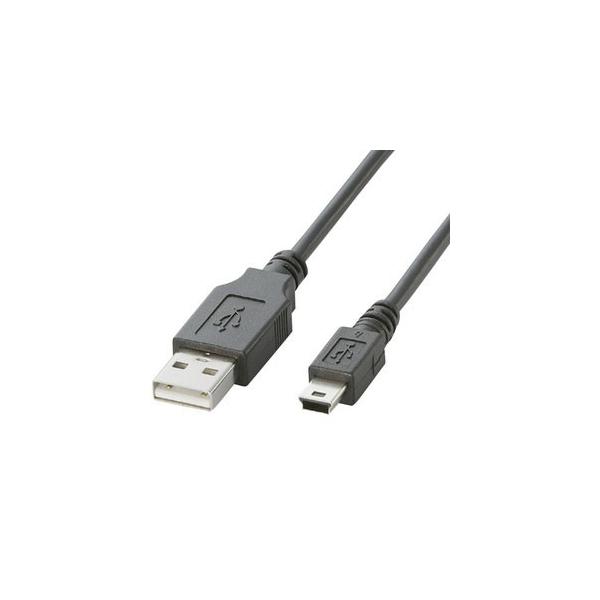 パソコンやゲーム機に、USB(mini-Bタイプ)のインターフェイスを持つ外付けハードディスクドライブやデジタルカメラ、ポータブルゲーム機などの周辺機器を接続できる、A-mini-BタイプのUSB2.0ケーブルです。エレコム / えれこむ ...