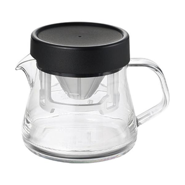 軽くて割れないコーヒーサーバーストロンにコンパクトに収納できるドリッパーセットが登場。割れないから屋外でも安心して使えます。電子レンジOK(コーヒーの温め直しのみ)。計量スプーン付き。■ 商品サイズ141×107×109mm(満水：470m...