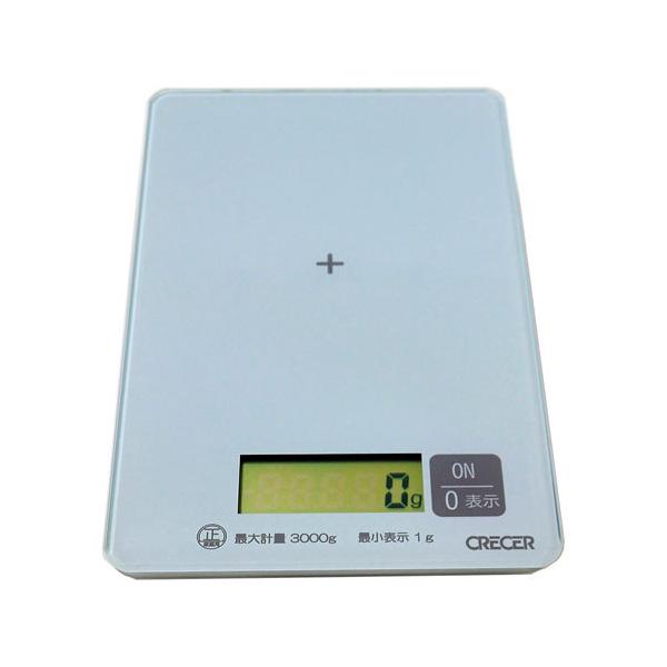 ■ お手入れ簡単、全面フラットガラスプレート！■ タッチセンサースイッチ採用。外形寸法/縦×横×厚さ(mm)：210×135×20重さ：400(g)カラー：ホワイト最大計量：3000g表示単位：1g単位風袋引き(0表示機能)、オートパワー電...