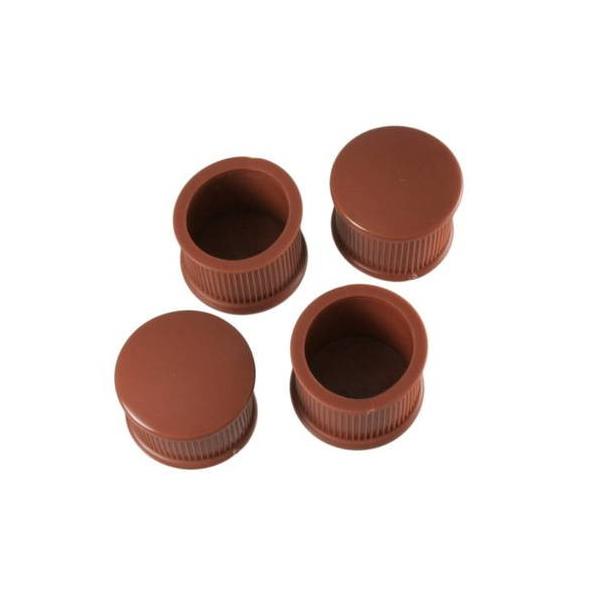 丸型の脚キャップです。防音・防振ゴム・スポンジ・フェルト・フィルターシリーズ騒音・床の傷防止。騒音や床・フローリングの傷を軽減します。■サイズ：直径35×29.5mm■サイズ：内寸28mm■色：茶■エラストマー樹脂hilogik / はいろじっく