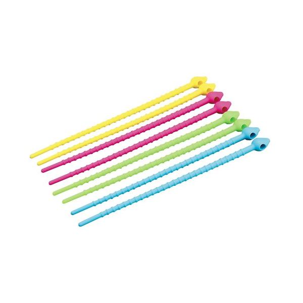 【商品説明】何度でも使えるシリコンバンド【用途】ケーブルの結束に小物をひとまとめに入数：8個旭電機化成 / アサヒデンキカセイ / あさひでんき