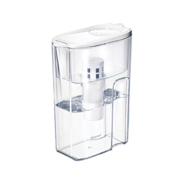 メーカー品番：CP407-WT間口×奥行×高さ(mm)：193×105×280            材質：本体/AS樹脂、蓋・カートリッジ/ABS樹脂浄水容量：2.2l全容量：3l・取手をなくして容量アップ！大容量なのに収納しやすいです・...