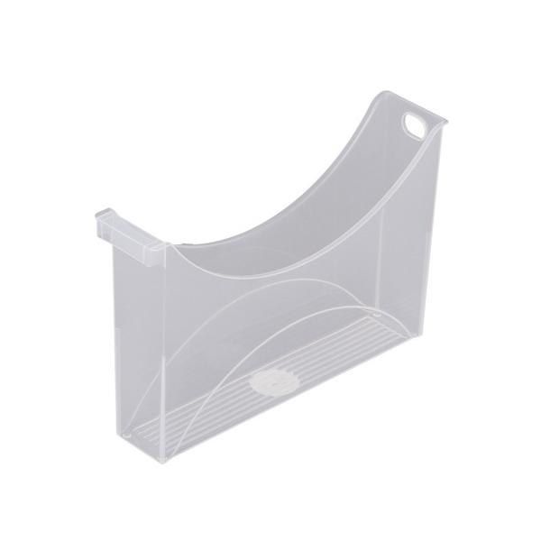 デスクの引出し内やキャビネット内の書類の整理に便利なA4サイズスリムタイプのファイル収納ボックスです。底面を山切形状にすることでファイルや書類が溝に入り、倒れにくくなります。縦置き可能、また2箇所のインデックススペースで認知がしやすくなりま...