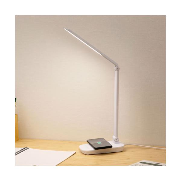 Qi※ワイヤレス充電機能搭載のLEDデスクライトです。※Qiとは・・・WPC(非接触充電規格の策定、普及を目的として設立された団体)が策定したワイヤレス給電の国際標準規格。勉強やテレワークの際に、スマホを置くだけで簡単に充電できます。学習時...