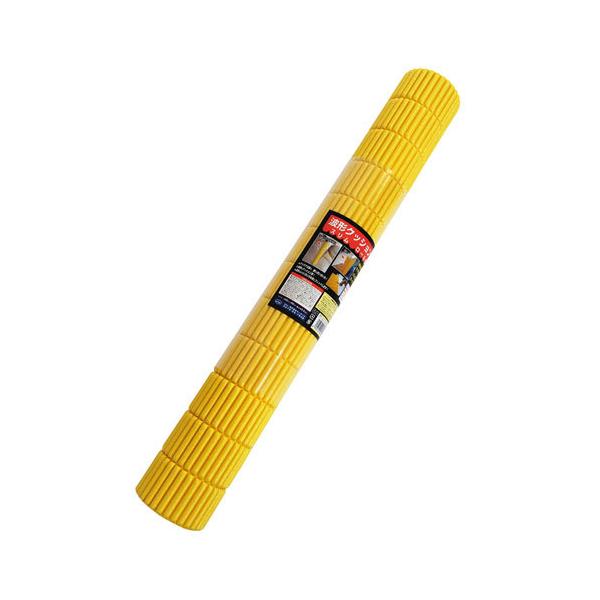 【商品説明】縦横の細かいピッチで複雑な形状でもジャストフィットする衝撃吸収材。丸い柱や、凸凹の壁にも使いやすい。【用途】複雑な形状の柱に配管の保護に工事車両のコーナーに【色】イエロー【サイズ】幅(mm)：600長さ(mm)：900厚み(mm...