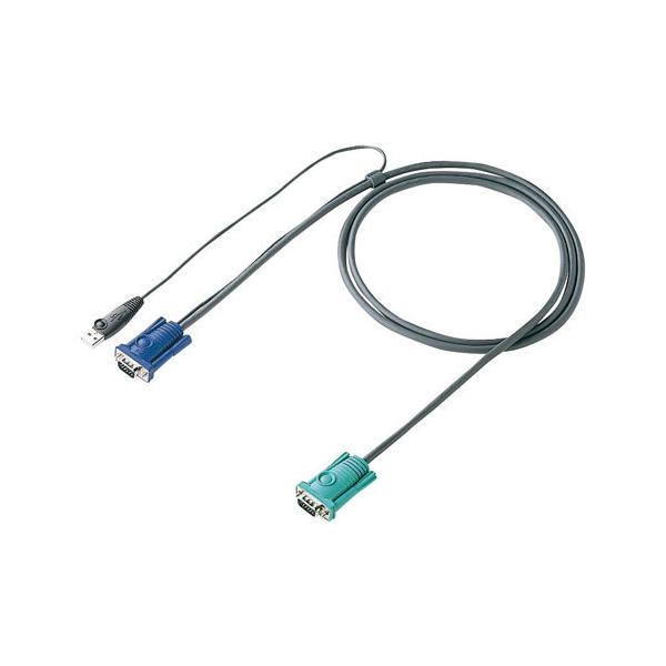 サンワサプライ製パソコン自動切替器とパソコンを接続する専用接続ケーブル。●サンワサプライ製パソコン自動切替器とパソコン本体を接続する専用ケーブルです。●ディスプレイ、USBキーボード、USBマウスケーブルが一体となっており接続・配線が容易に...