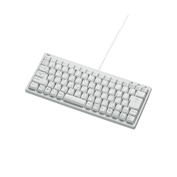 机の上を有効活用できるコンパクトキーボード。ホワイト。■ テンキー部分を取り除き、文字入力だけに特化したコンパクトキーボードです。■ キーピッチはスタンダードキーボードと同じ19mmキーピッチです。■ 文字の耐久性に優れたレーザー印刷を採用...
