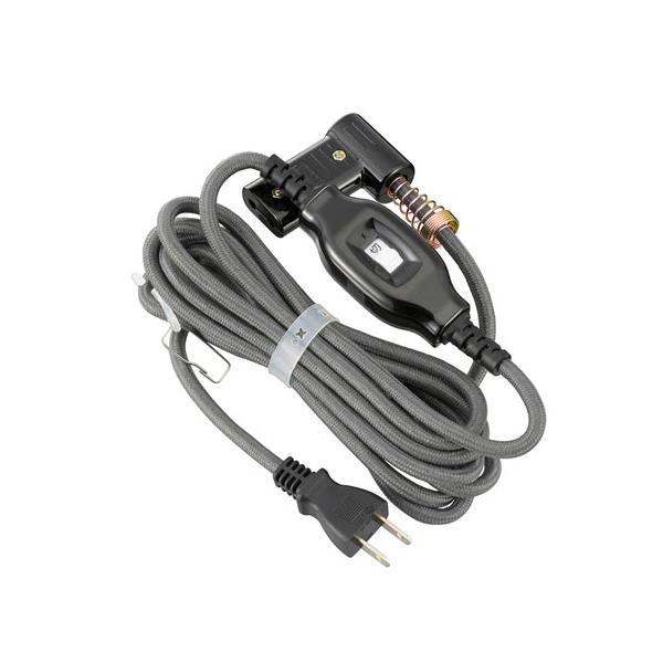 【 特 長 】■ 折り曲げ・熱に強いコードを採用■ 操作しやすいスライド式中間スイッチ付き■ 折れ曲がってもコードを傷めにくい、ブッシング、スプリング付き■ 便利なコード吊り下げフック付き■ L型プラグ【 仕 様 】定格電圧：100V定格周...