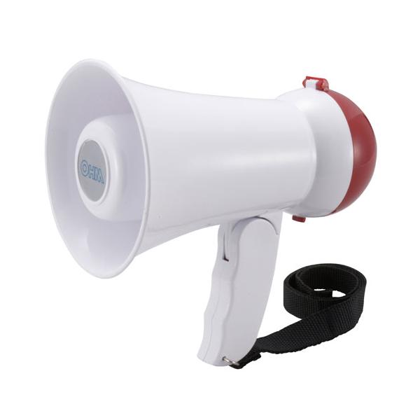 【特長】● 警報サイレン機能付きハンディマイク。スイッチ部を集中配置したので楽に操作できます。● 折りたたみグリップでコンパクト収納。持ち運びにも便利です。【仕様】■ 電源：単3形乾電池6本(別売)■ 最大出力：5W ■ 連続使用時間：約6...