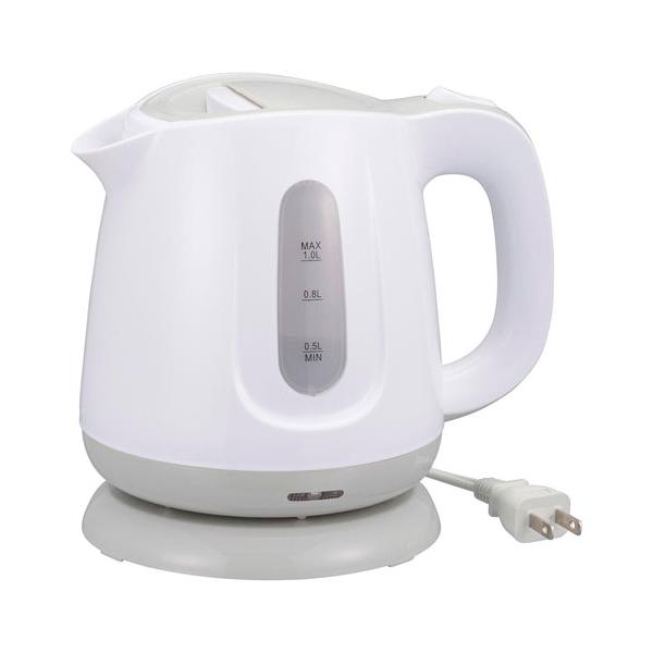 ■スイッチひとつでお湯が沸く。■沸いたら自動で電源オフ、空焚き防止。■取り外して洗えるフィルター。■湯沸かし時はランプ点灯。■本体カラーはグレー。【仕様】定格電圧：AC100V 50/60Hz定格消費電力：800W本体寸法：(約)幅206×...