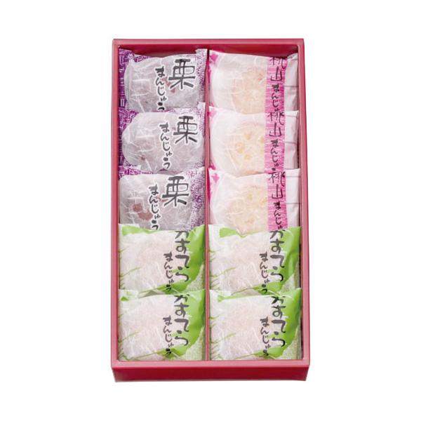 ▲商品の特性上、基本的にご返品を承ることが出来ません。何卒ご了承ください。（返品・キャンセル不可）「栗まんじゅう」、「桃山」、「かすてらまんじゅう」、日本の代表的な伝統焼き菓子を三品詰め合わせた自信作です。■商品内容まんじゅう(栗・桃山各3...