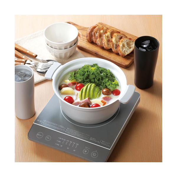 ■商品サイズ260×210×126mm(満水：2.4L)■商品重量778g■材質表面加工/内面：セラミックコーティング、外面：焼付塗装、材質/本体：アルミニウム合金、はり底：18-0ステンレス(底の厚さ：2.3mm)、取手カバー：シリコーン...