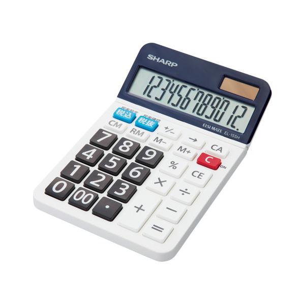 安定性を高めた大型ゴム足と「00」キーを採用。数字が見やすい大型表示。■ 表示部を自由な角度に調節できます外寸：幅108×奥169×高23.5mm重量：150g桁数：12桁表示数字高：18mm1メモリ電源：太陽電池＋LR44SHARP / ...