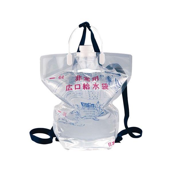 提げる・背負う(リュック式)の二通りの使用ができます。未使用時375×H318満水時： 310×195×H330質量： 68g容量： 6L材質： ポリエチレン・ナイロン主体の多層フィルム耐熱温度： -10〜80℃