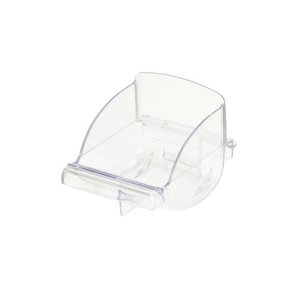 止まりやすくて食べやすい！小鳥にやさしい専用食器イージーホームバードシリーズにピッタリ！スライド扉専用食器。丸みがあって止まりやすく浅型、傾斜で食べやすい。Ｓサイズ。扉幅が約75mmから85mmのケージでご使用ください。■ 材質/素材PS樹...