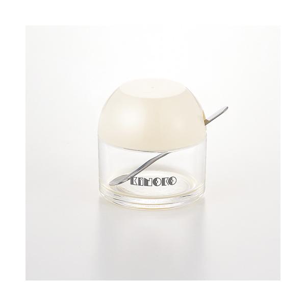 定番人気の調味料入れです。外寸サイズ(mm)：50φ×50重量：35容量：40材質：本体・フタ：メタクリル樹脂(アクリル) / スプーン：ステンレス食器洗浄機対応：不可電子レンジ対応：不可エンテック / えんてっく / ENTEC