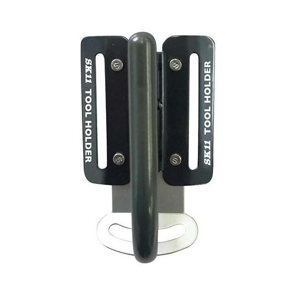 折り畳み式で邪魔にならずカチッと止まります。【用途】ベルトに装着して工具などの吊り下げ。【機能・特徴】簡易工具などの吊り下げに最適です。軽量なアルミ製ホルダー使用しています。【仕様】色：ブラック。【材質】カラビナ：アルミ。【商品サイズ】幅8...